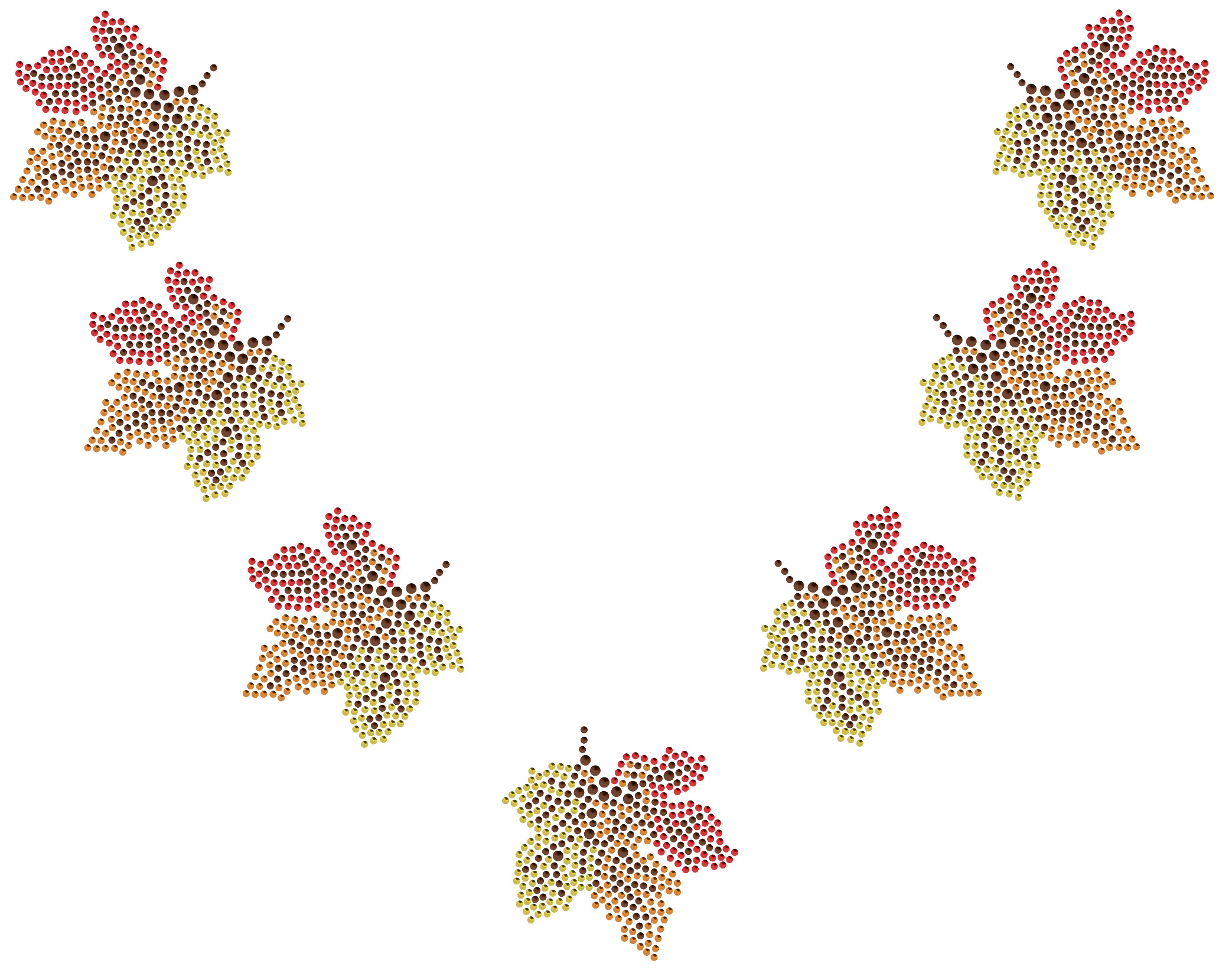 S101419-VNECK 7-Fall/Autumn Maple Leaves V-Neckline, Isaac's Designs