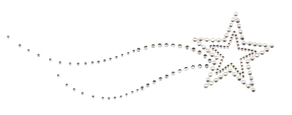 S5745SIL - CLEAR & SILVER SHOOTING STAR, Isaac's Designs